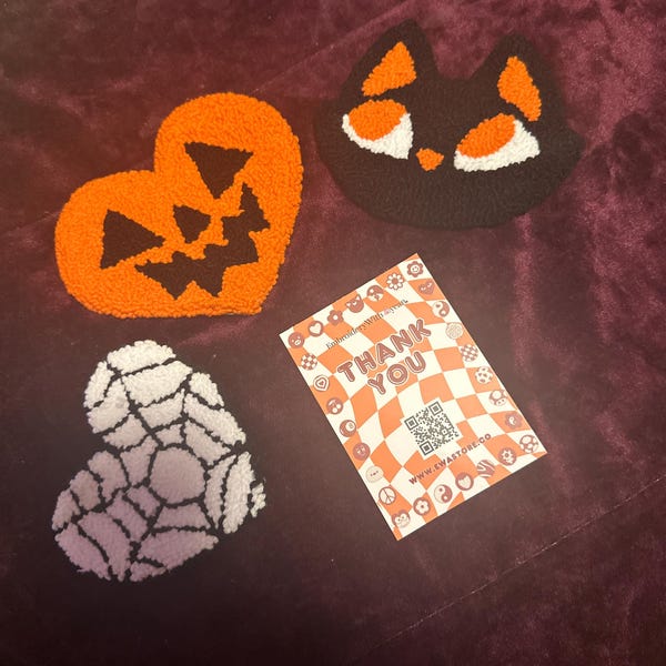 Halloween Home Decor, Spooky Halloween Mug Rug, Spooky Punch Needle ...