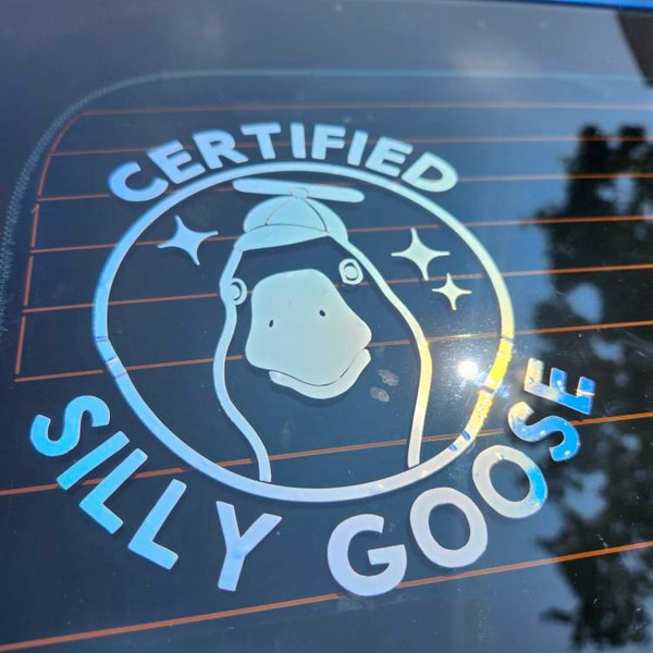 Certified Silly Goose on Board Holographic Bumper Car Window Transfer ...