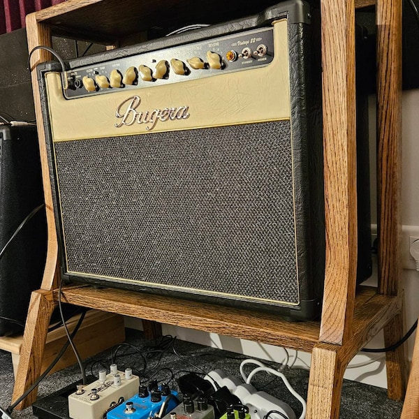 Lakefront Deluxe Amp Stand, Custom Made Solid Wood Guitar Amplifier ...