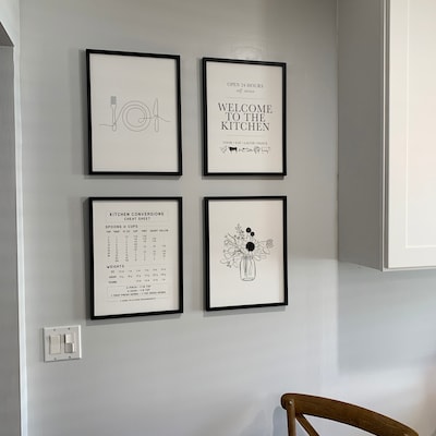 Kitchen Wall Art Set of 8 Kitchen Prints Kitchen Decor Kitchen Art ...