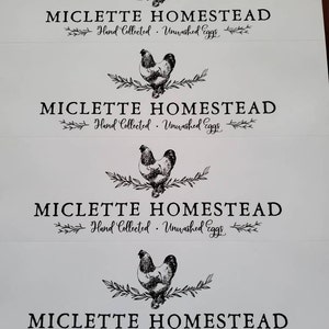 Homestead Farm Logo Egg Carton Stamp Label Farm Fresh Eggs - Etsy