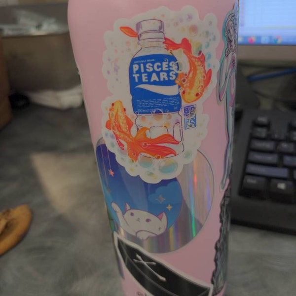 Pisces | Zodiac Stickers Waterproof | Pocari Sweat | Aesthetic Anime ...