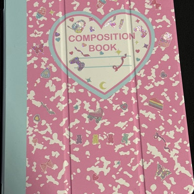Composition Book Pastel Pink and Blue iPad Case Notebook Cute Kawaii ...
