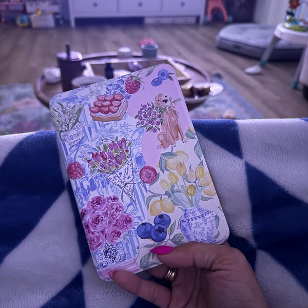 Personalized Dog Floral Collage Aesthetic Kindle Case W Hand Grip for 7 ...
