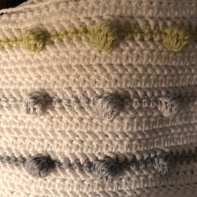 Crochet Bobble Lines Baby Blanket Pattern - Etsy