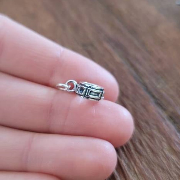 3D Sterling Silver Alien Charm, Space, Extraterrestrial, .925 Silver ...