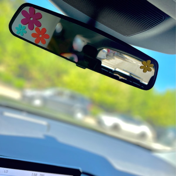 Flower Mirror Decal, Car Mirror Decal, Flower Decal, Mirror Sticker ...