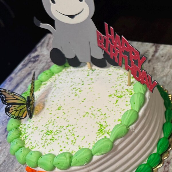 Animal Birthday Cake Topper for Child | Jungle Themed Party Decoration ...