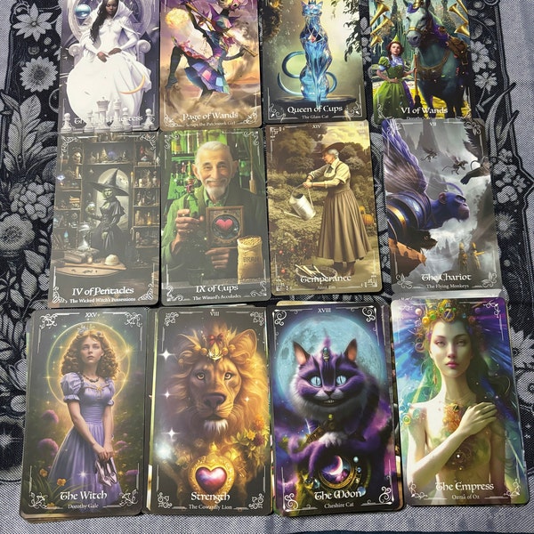 Indie Tarot Deck & Guidebook 'journey to Oz and Wonderland' Beginner ...