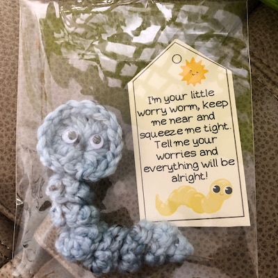 Worry Worm Tags & Worry Worm Cards for Crochet Worms, Loom Worms, the ...