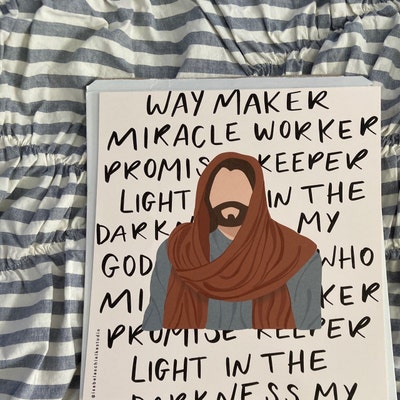 Way Maker, Miracle Worker Jesus Christ Hope Hope Jesus Print Bible ...