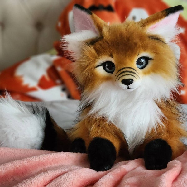 Pre-order Red Fox Poseable Art Doll Plush Animal - Etsy