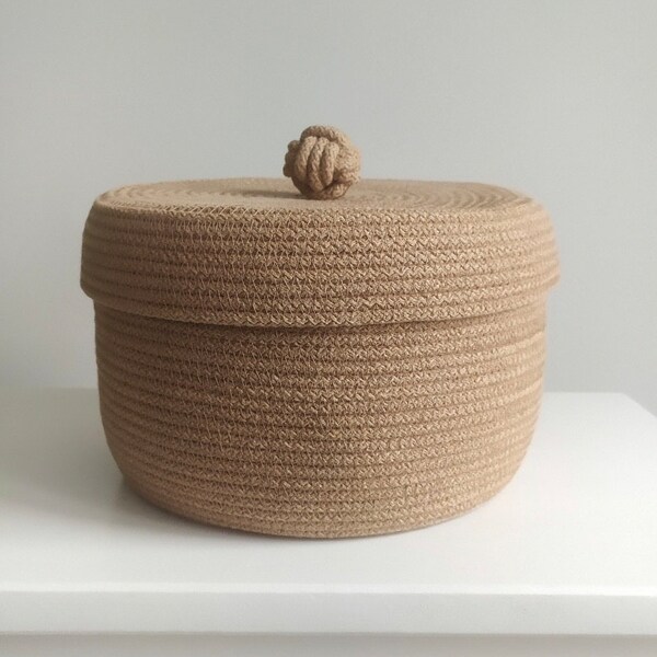 Cotton Cord Basket for Storage, Space Organization and Cozy Interior ...