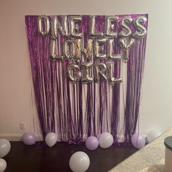 One Less Lonely Girl Bachelorette Party Decor Balloon Banner ...