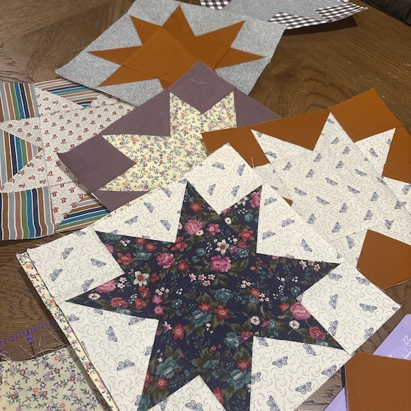 Sawtooth Star FPP Foundation Paper Piecing Quilt Block Pattern Digital ...