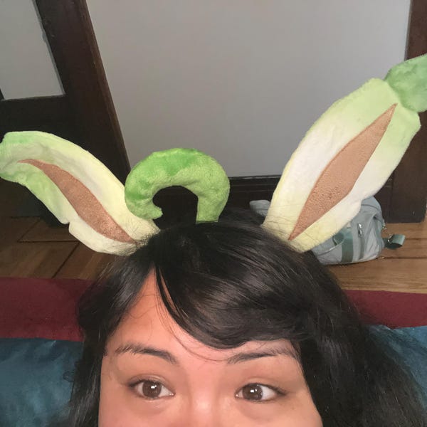 Leafeon Ears Tail Pokemon Headband for Costume, Cosplay, Birthday Party ...