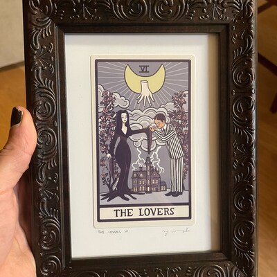 The Lovers VI Tarot Card Art Hand-cut Art Card Mounted on 5x7 Backing ...