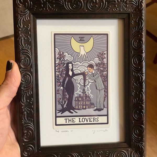 The Lovers VI - Tarot Card Art - Hand-cut Art Card Mounted on 5x7 ...