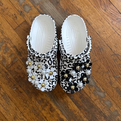 Crocs Chain Charm With Silver Luxury Jewelry Crystal With Rhinestone ...