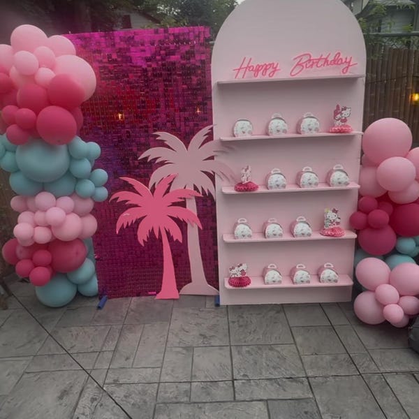 Interchangeable Arch Wall With Shelves: Party Treat & Champagne Display ...