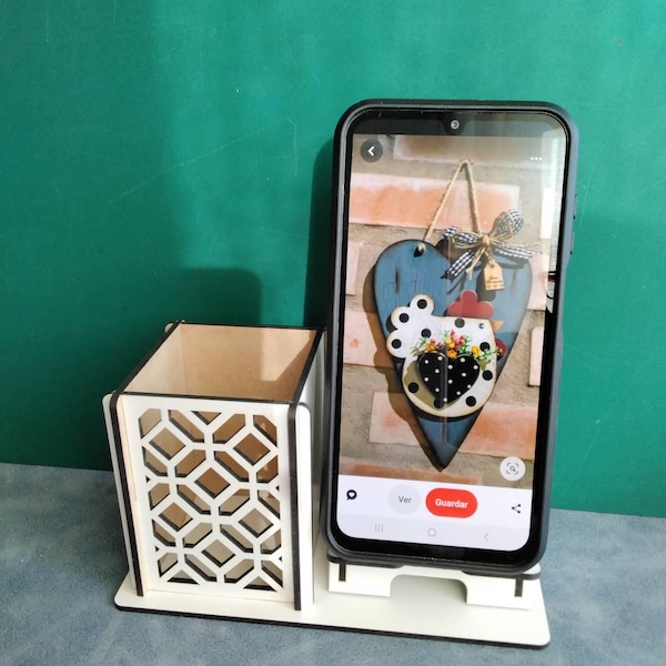 Phone Holder Laser Cutting Files, Desktop Organiser Laser Cutting Cdr ...