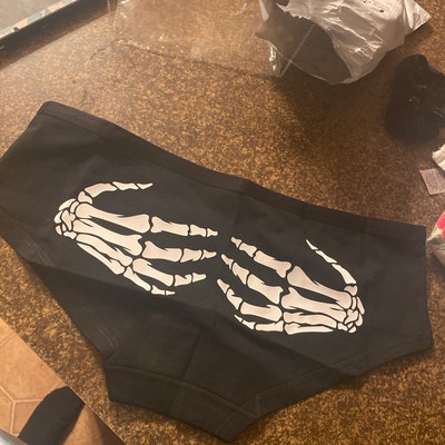 Skeleton Hands Panties Halloween Gothic Naughty Funny Panties Booty ...