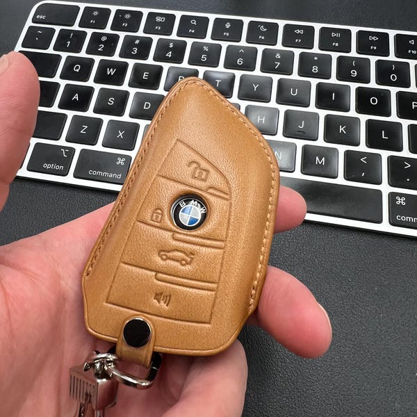 Bmw Handmade Leather Key Cover, BMW Smart Key Case, BMW Key Cover, Key ...