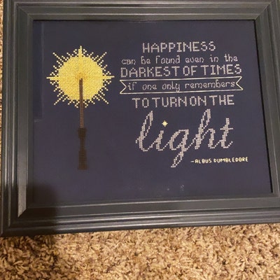 Dumbledore Turn on the Light cross Stitch PATTERN DOWNLOAD - Etsy