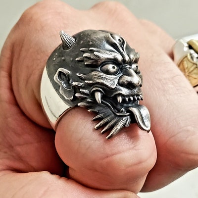 Rangda Ring Bali Mask Ring Sterling Silver 925 - Etsy Canada