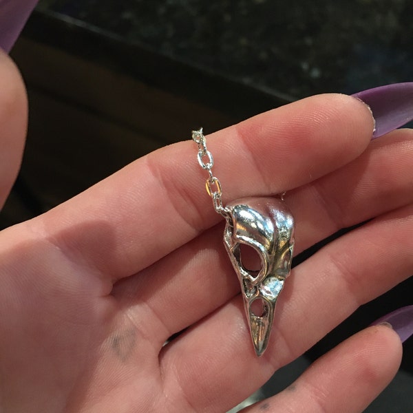 Morgana - Necklace - Choker - Bird - Skull - Lariat - Pendant - Witchy ...