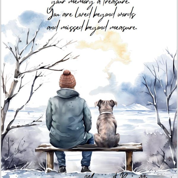 Pet Memorial Gifts, Pet Loss Gifts, Dog Bereavement Gift, Dog Print ...
