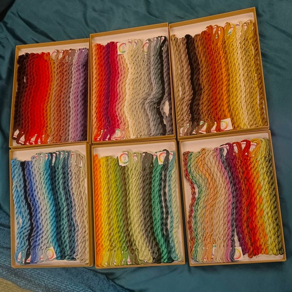 Hand Dyed Embroidery Thread Pack 10 Colours Pastels Collection - Etsy