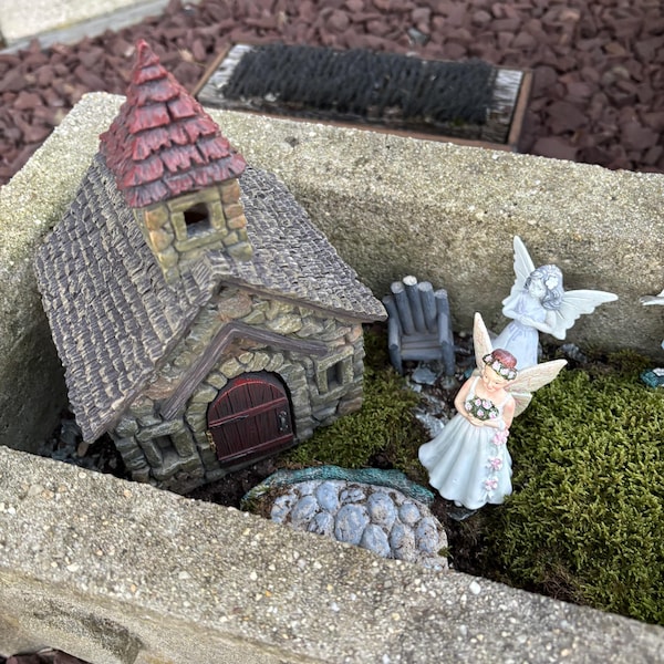 Miniature Wedding Chapel, Fairy Garden Accessory, Wedding Decor ...