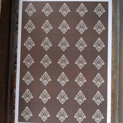 Square 37mm Stickers, A4 Sheets, Matte Finish, Logo Stickers ...