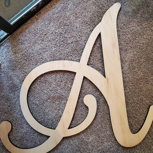 Large Wood Letter, Cursive Letter, Monogram, Large Single Letters ...