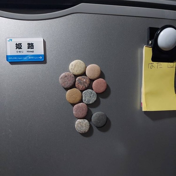 10 Pebble Magnets, Stone Note Magnets, Creative Memo Magnets, Natural ...