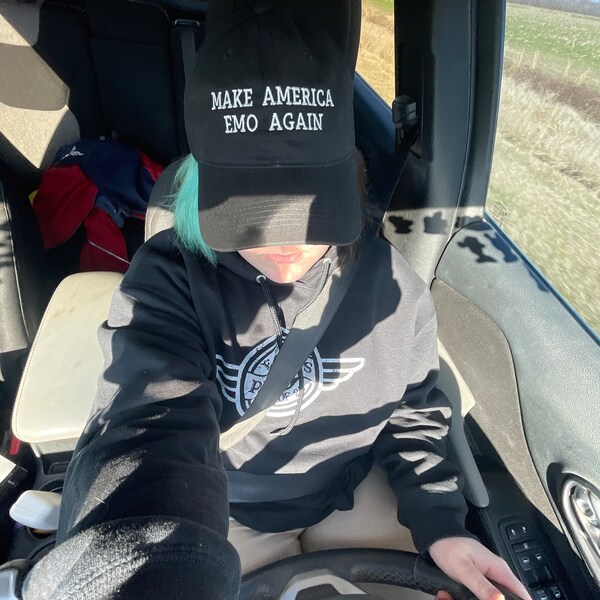 Make America Emo Again Hat Embroidered Baseball Dad Cap MAGA Hat, Emo ...