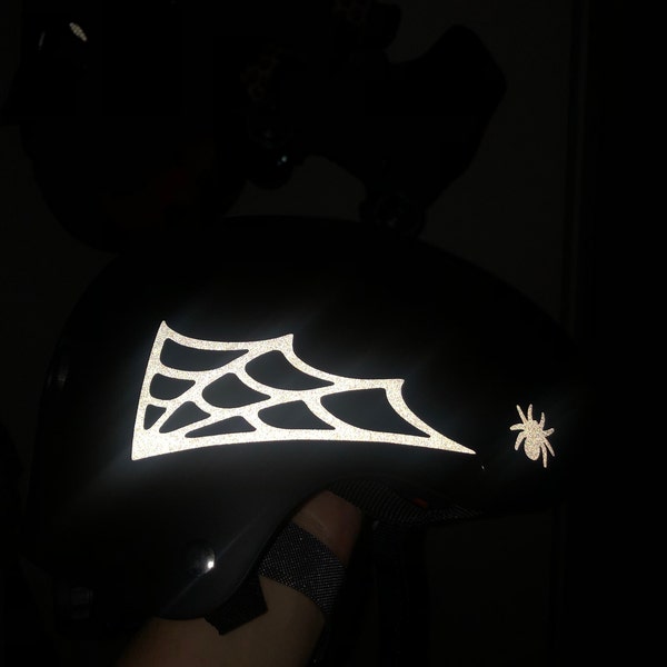Spiderweb Reflective Decal Set, Spider Web Helmet Stickers, Spiderweb ...