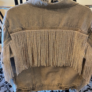 12" Inches Long Rhinestone Fringe I High Quality Rhinestone Trim ...