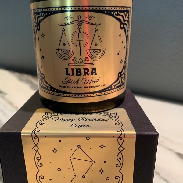 Libra Astrology Candle // Custom Scented Candle // Personalized Zodiac ...