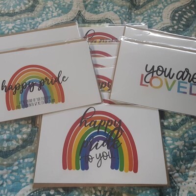 Pride Month Card Happy Pride Card Happy Pride to You Card Hand-lettered ...