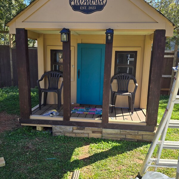 Personalized Playhouse Sign, Custom Name Metal Sign, Treehouse Sign ...