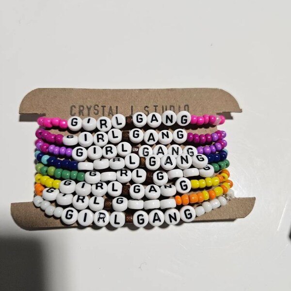 Girl Gang Bracelet | Girls Weekend Gifts | Bachelorette Bracelet Bundle ...