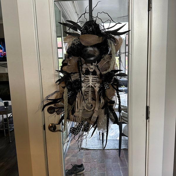 Skull Mailbox Swag, Gothic Mailbox Garland, Purple and Black Skull ...