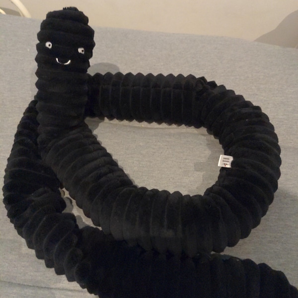 Giant Cuddling Worm Plush With Knitted Turtleneck, Fun Fantasy Creature ...