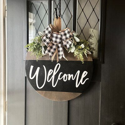 Front Door Decor Funny Door Sign Welcome Just Kidding Please Go Home ...
