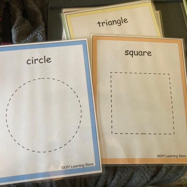 2D Shape Matching Task Box Activity Set- Montessori Printable ...