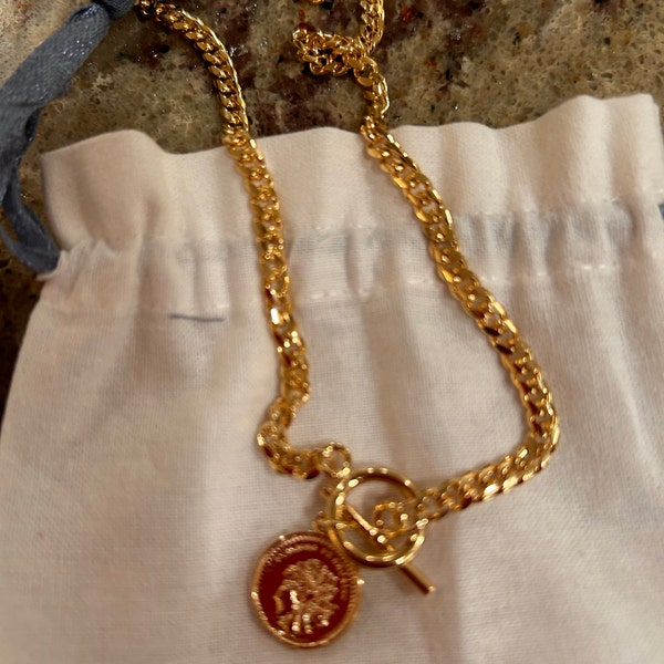 Coin Layered Chain Necklace | 18K Gold Filled Necklaces Set | Toggle ...