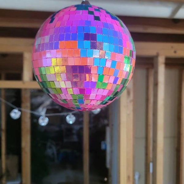 Custom Rainbow Mosaic Disco Ball - Etsy