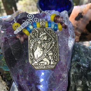 Celtic Pagan Morrigan Crow w Pentacle & Crescent Moon w Crow | Etsy